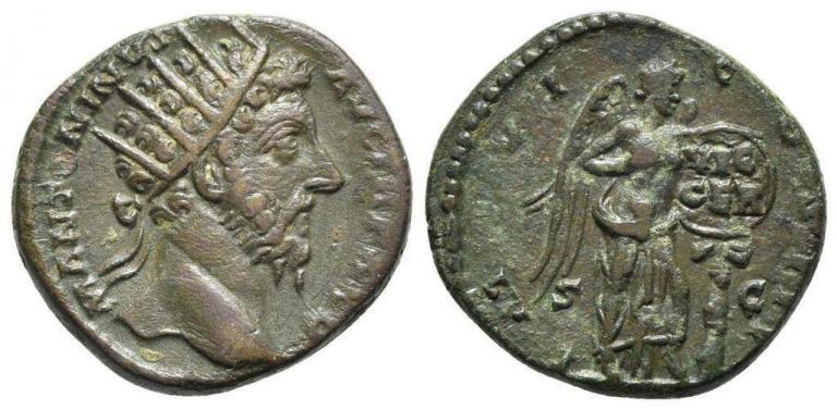 Marcus Aurelius Coin: Emperor and Victory